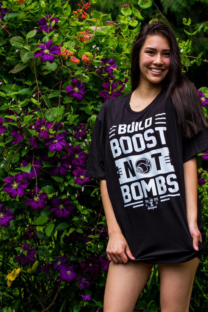Build Boost Not Bombs turbo T shirt