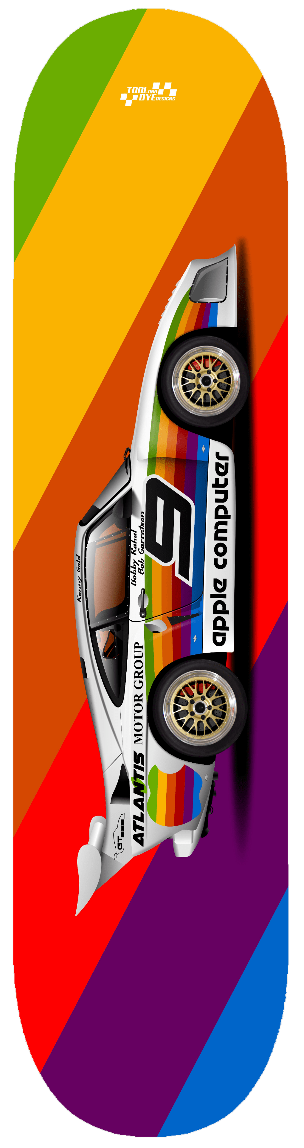 Car art 935 race car skateboard 9 V3 — Tool and Dye Designs