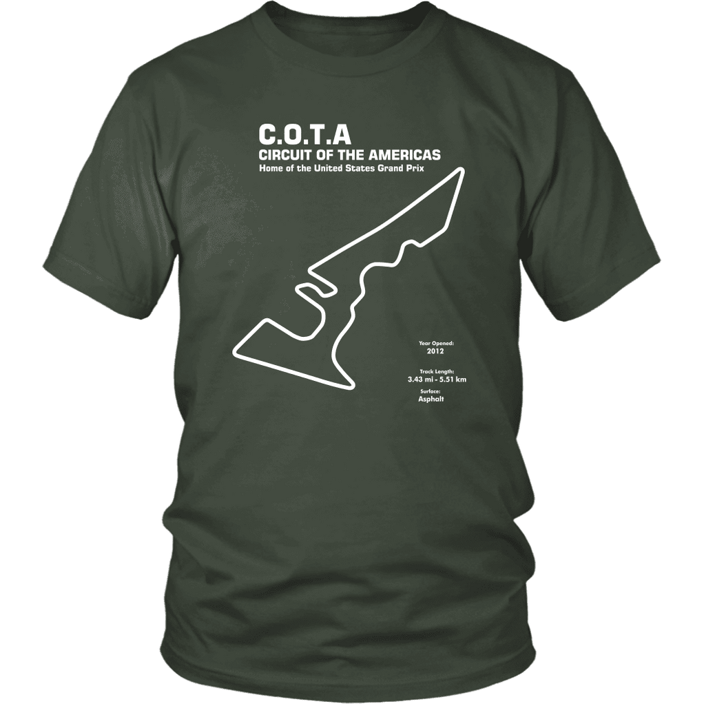 Circuit of the America's COTA Race Track Outline Series T-shirt — Tool ...