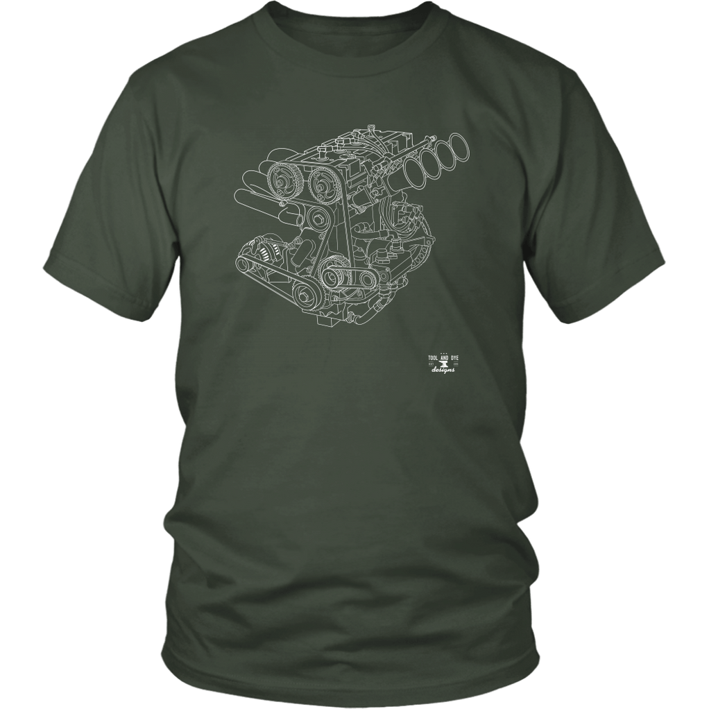 Engine Blueprint Series Cosworth YB naturally aspirated engine T-shirt ...