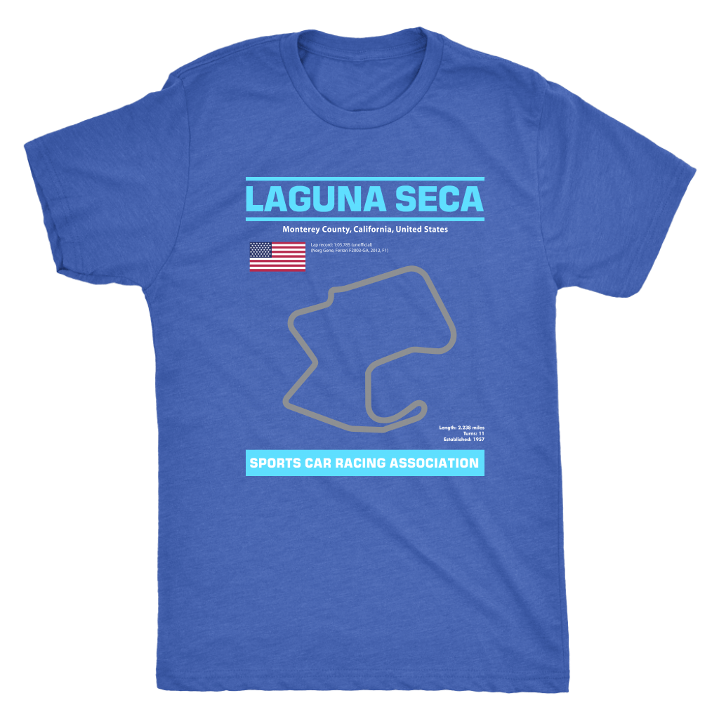 Version 2 Laguna Seca Race Track Outline Series T-shirt — Tool and Dye ...