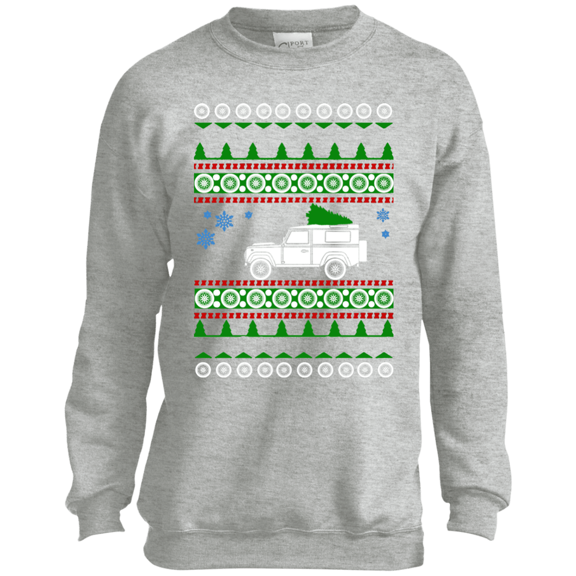 Land Rover Defender 90 Youth Ugly Christmas Sweater — Tool and Dye Designs