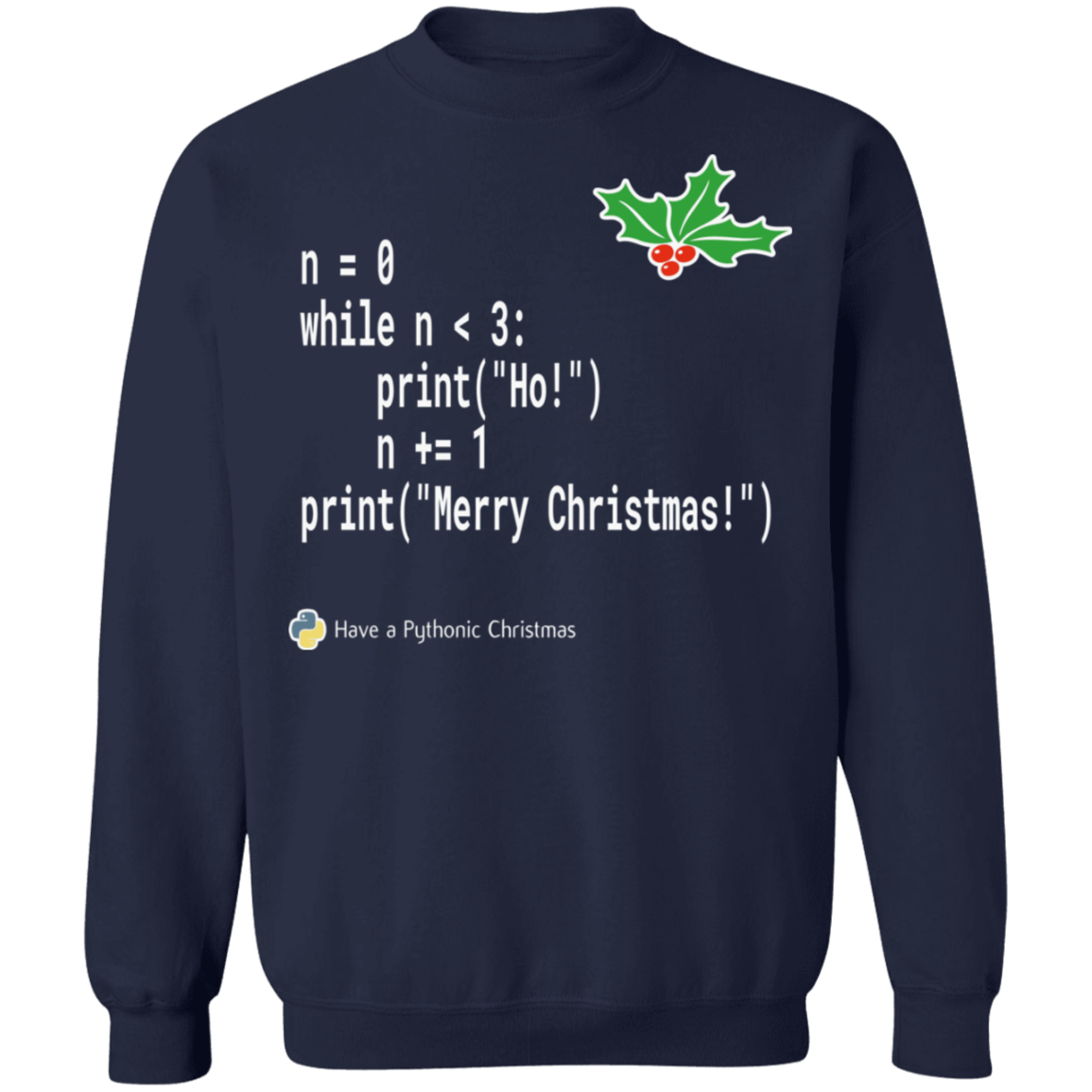 Ho Ho Ho Python Geek Programmer nerd ugly christmas sweater coder swea ...