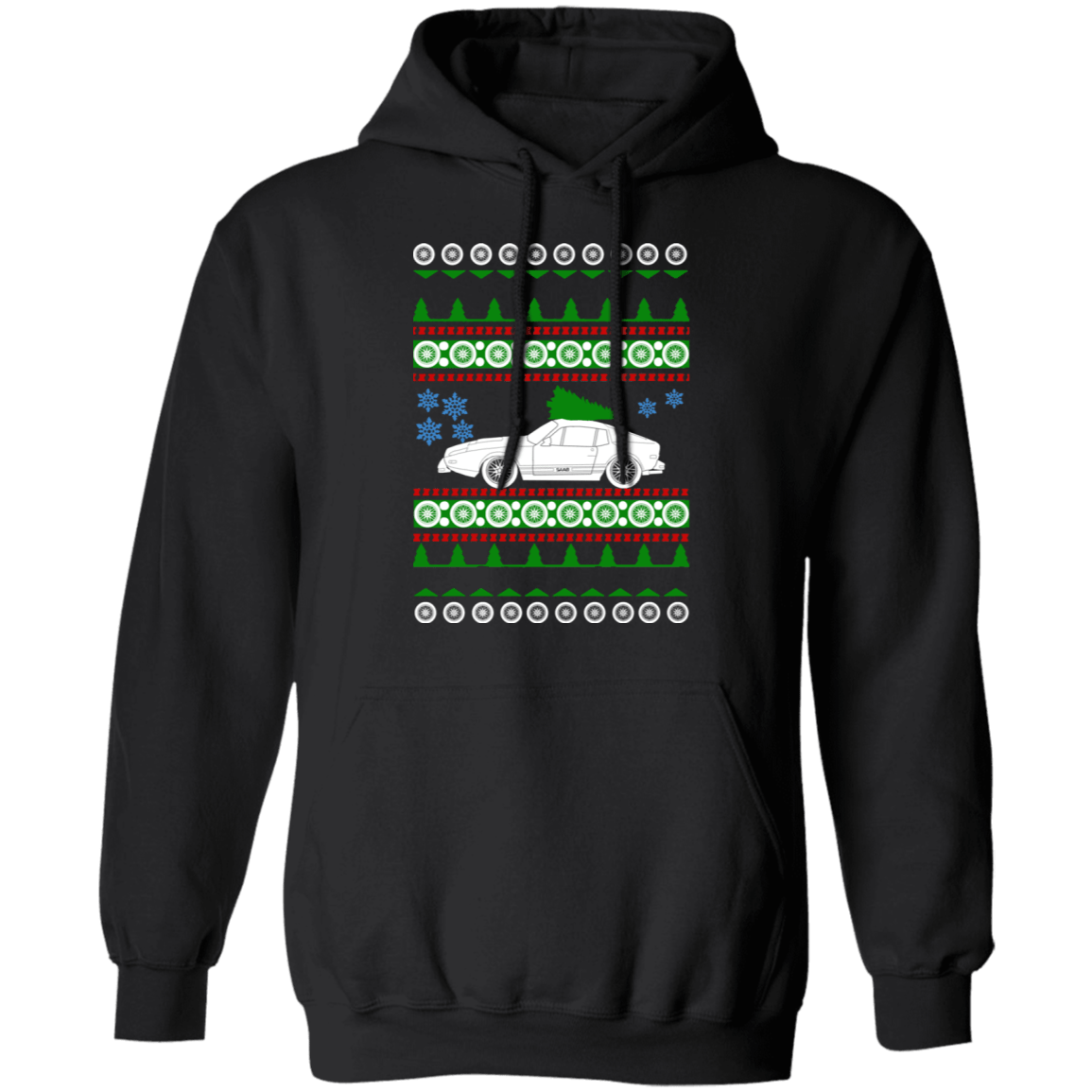 Saab Sonett Ugly Christmas Sweater Hoodie — Tool and Dye Designs