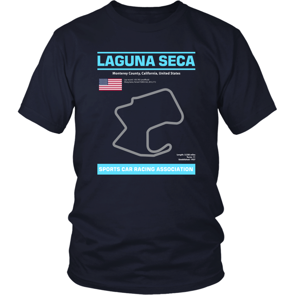Version 2 Laguna Seca Race Track Outline Series T-shirt — Tool and Dye ...