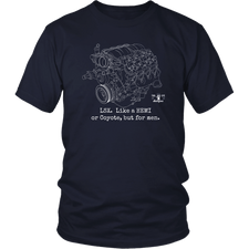 Engine Blueprint Series LSX like a HEMI or Coyote but for men t-shirt ...