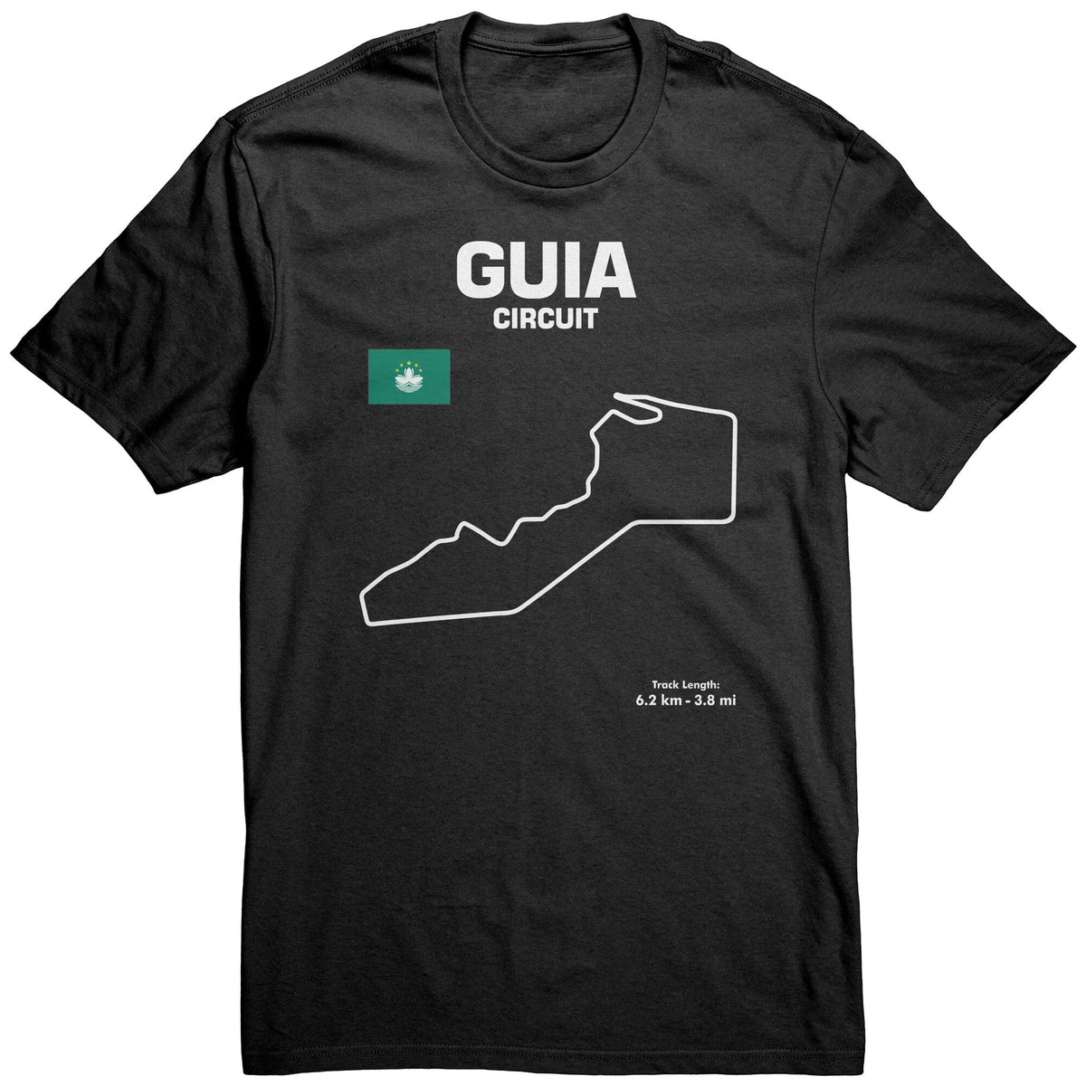 Guia Circuit Macau Track Outline Series T-shirt — Tool and Dye Designs