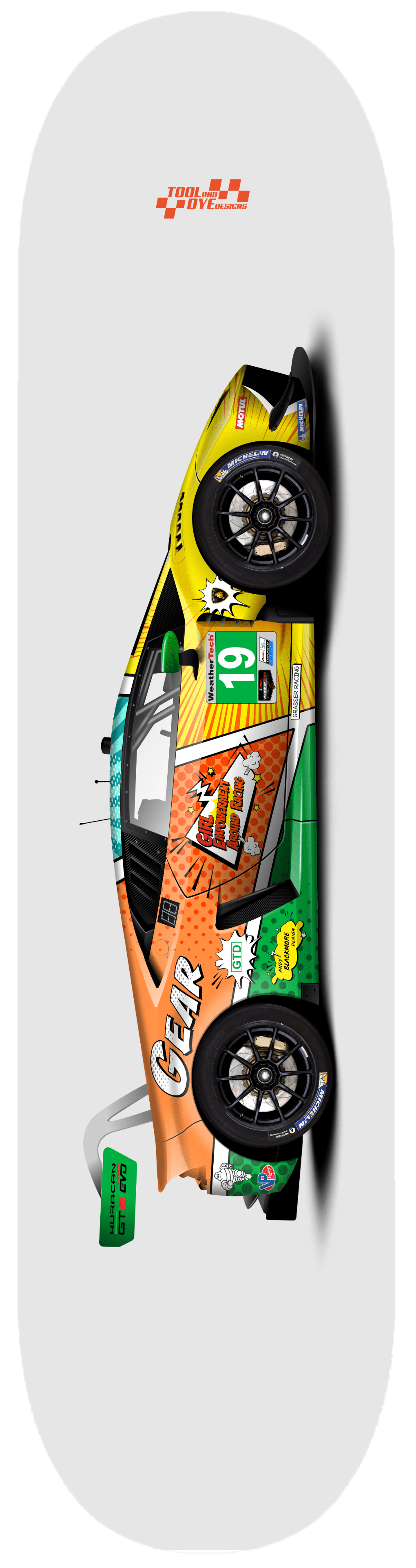 Orange Crush Huracan Skateboard Deck 7-ply Canadian Hard Rock Maple ve ...