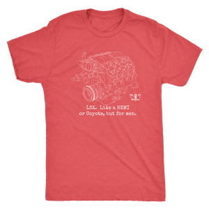 Engine Blueprint Series LSX like a HEMI or Coyote but for men t-shirt ...