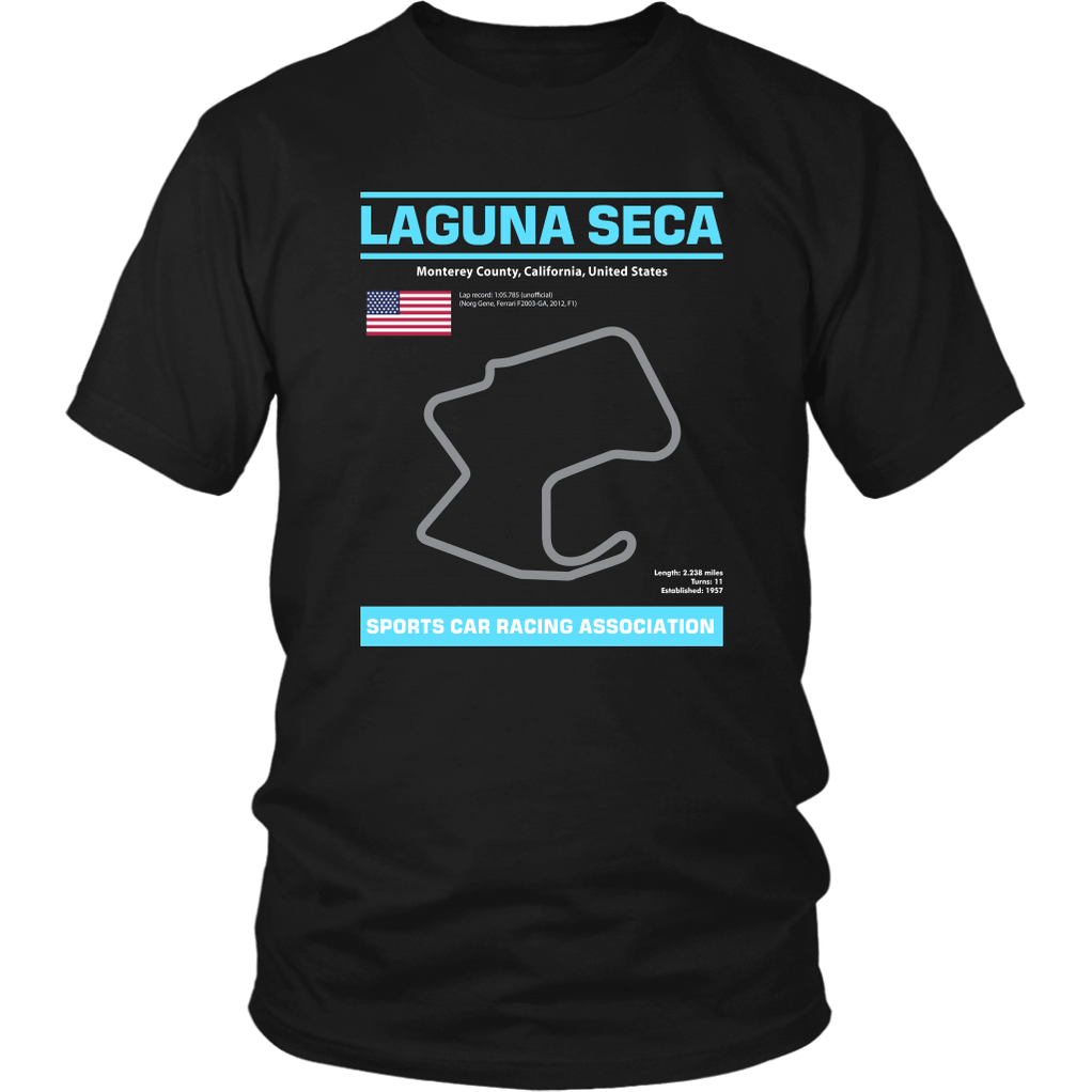 Version 2 Laguna Seca Race Track Outline Series T-shirt — Tool and Dye ...