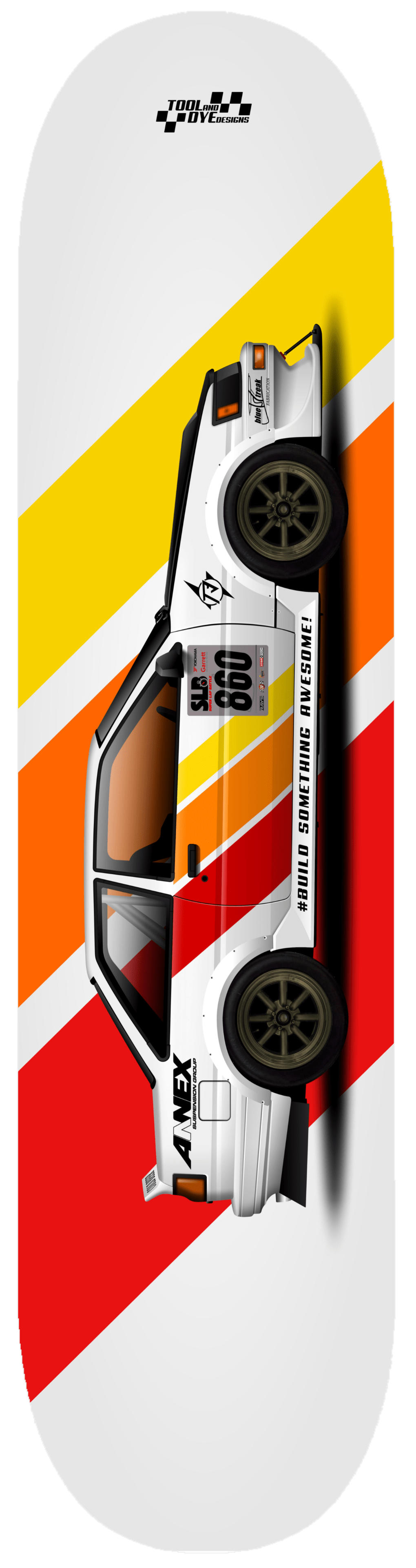 Car Art AE86 Sedan Race car Skateboard Deck 7-ply Hard Rock Canadian M ...