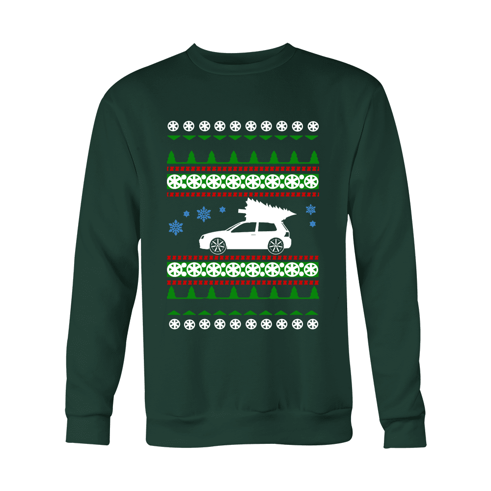 car like a mk4 GTI Ugly Christmas Sweater sweatshirt — Tool and Dye Designs